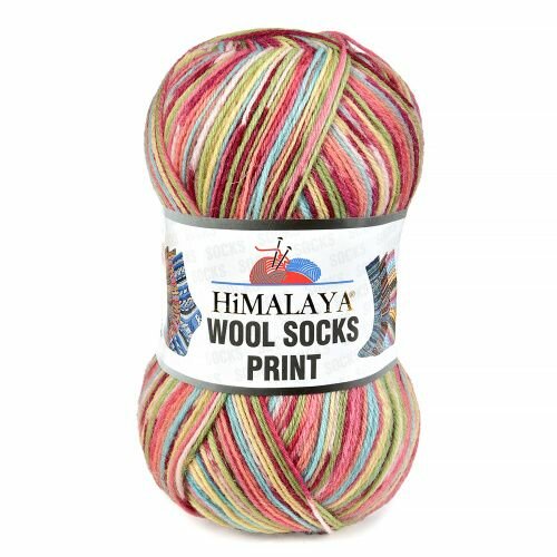 Пряжа Himalaya Wool Socks print S42-14 ( 1 моток, 100г/400м)