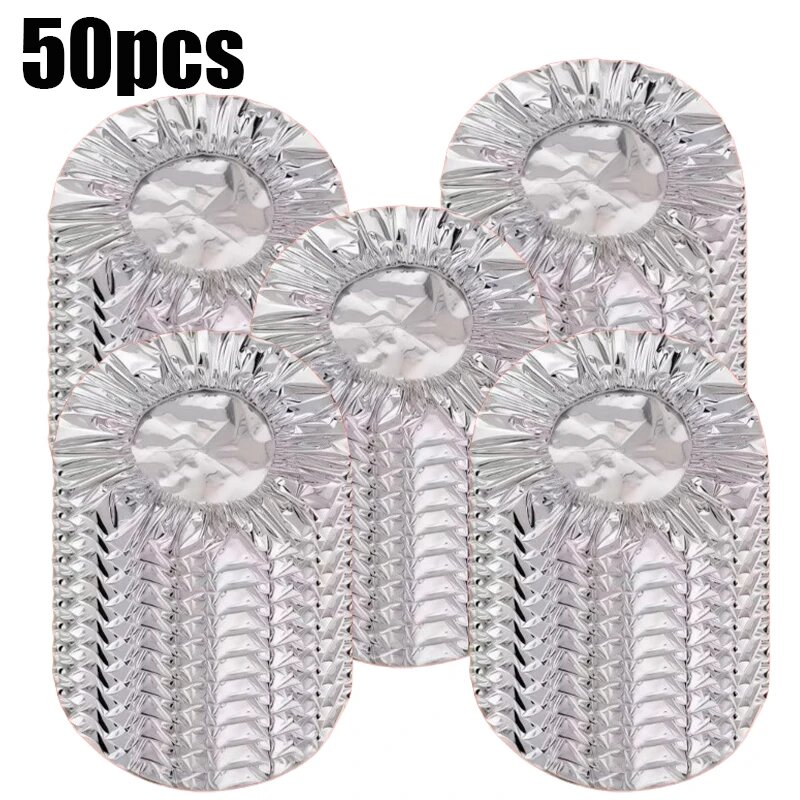 Изоляционные чехлы из алюминиевой фольги Легкое время 50pcs Food Covers