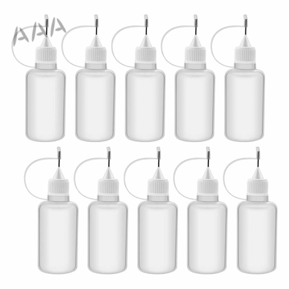 10 шт. 30 мл пластиковый флакон-аппликатор с выдавливаемым наконечником для клея своими руками.