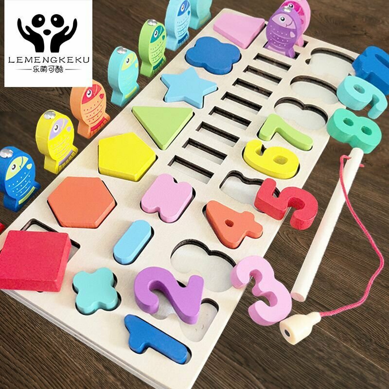 Детская головоломка для раннего развития 1-236 лет, цифровые когнитивные строительные блоки, игрушки для развития интеллекта мальчиков и девочек