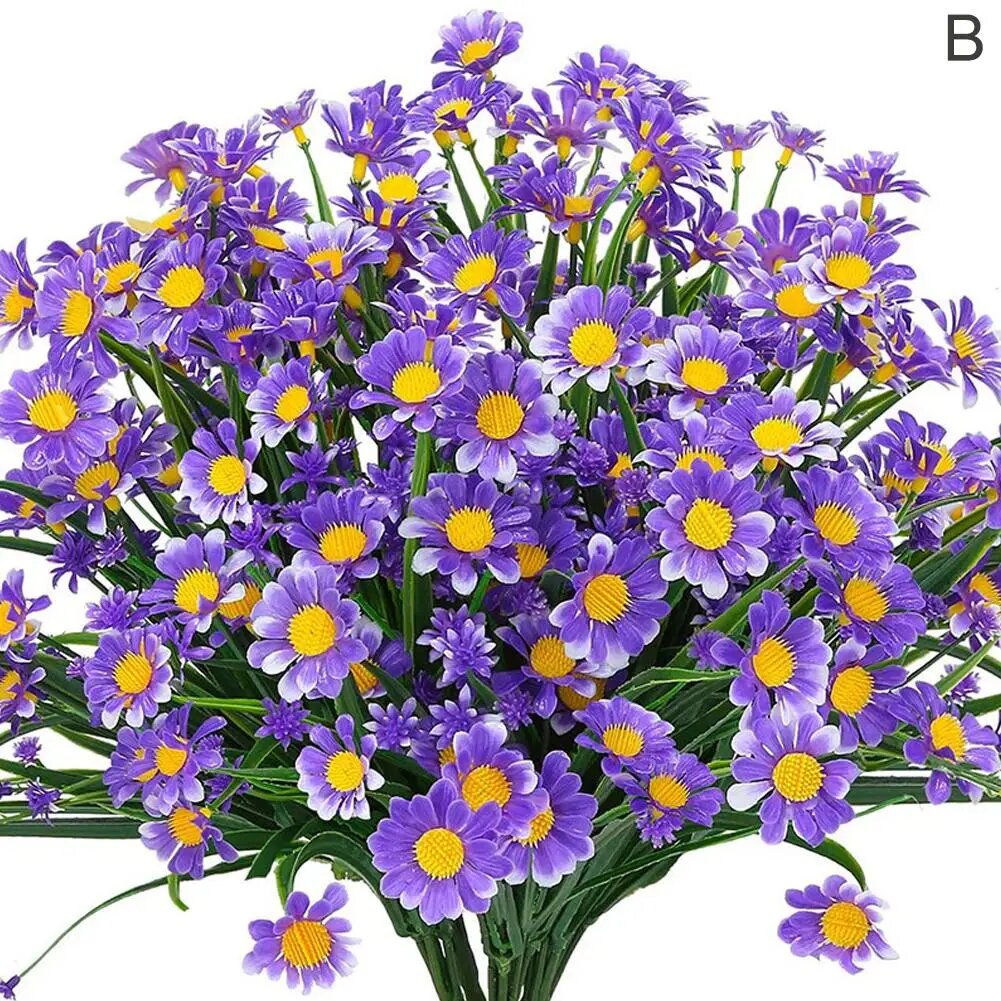 Искусственные фиолетовые цветы ромашки, Color: B