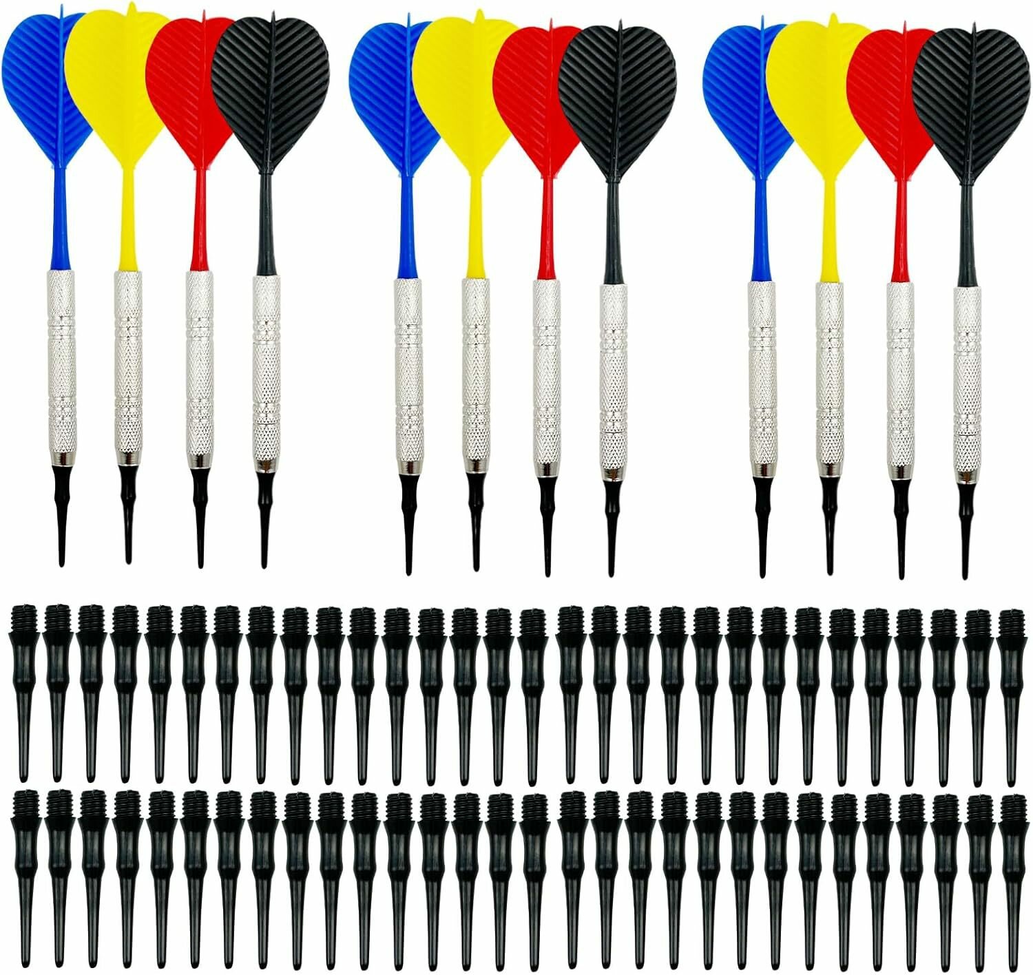 Безопасные мягкие дротики, иглы с мягким наконечником, электронная машина для дротиков, аксессуары для дротиков, набор из 12 предметов