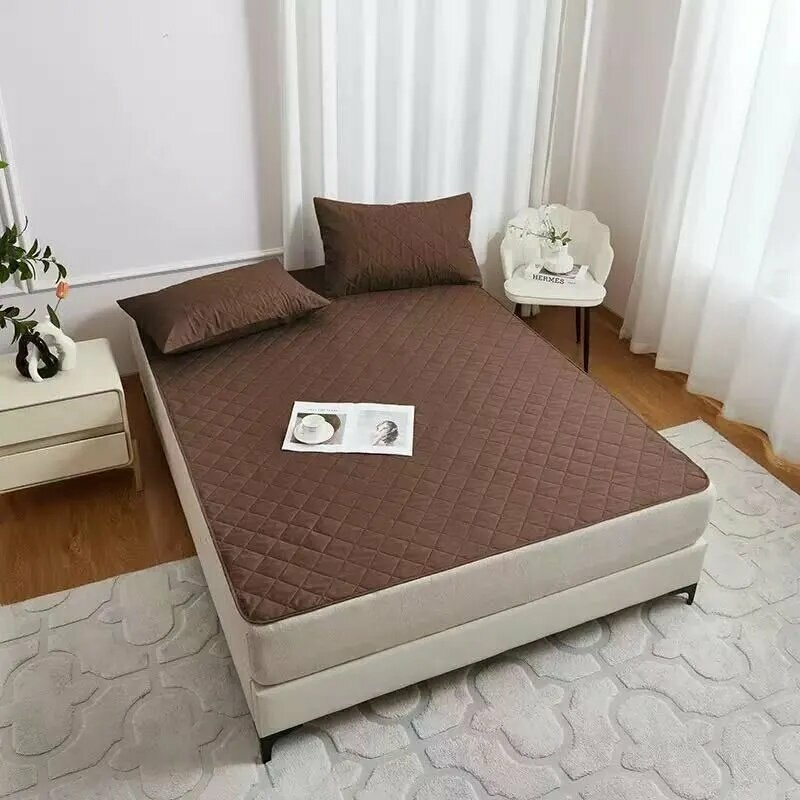 Наматрасник 90x200х4см коричневый