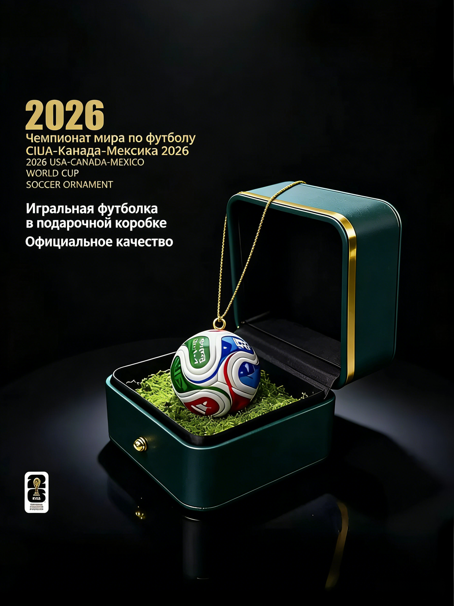Брелок FIFA 2026, в подарочной упаковке, пластик, ручная работа, 1 шт