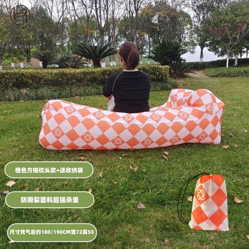 Уличный ленивый диван-реклайнер, портативная надувная кровать для музыкального фестиваля, кемпинга, пикника, спальный мешок, расширяющийся надувной диван