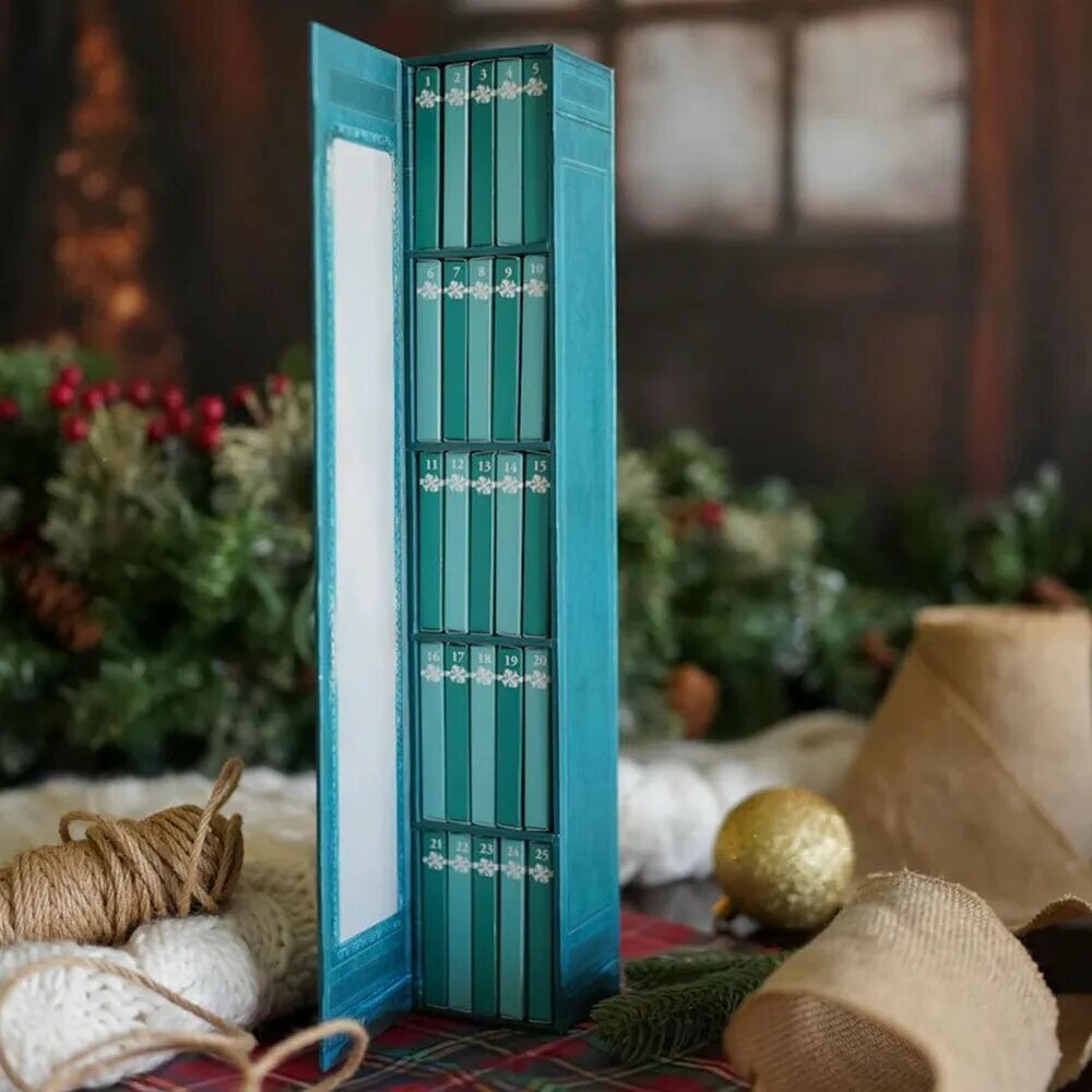 Многоразовое украшение для календаря Advent для любителей книг (зеленый)