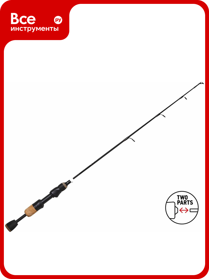 Зимнее удилище LUCKY JOHN C-TECH ZANDER HT 64см LJ109-02 — фидерное, штекерное, бланк из углеволокна, пробковая рукоять