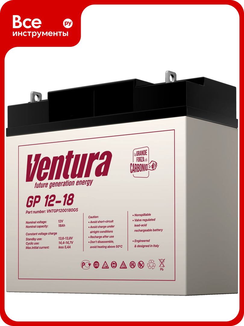 Батарея аккумуляторная (12 В; 18 Ач) Ventura GP 12-18