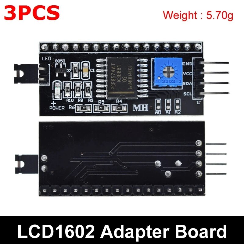 LCD1602 адаптерная плата, 3PCS, IIC Interface