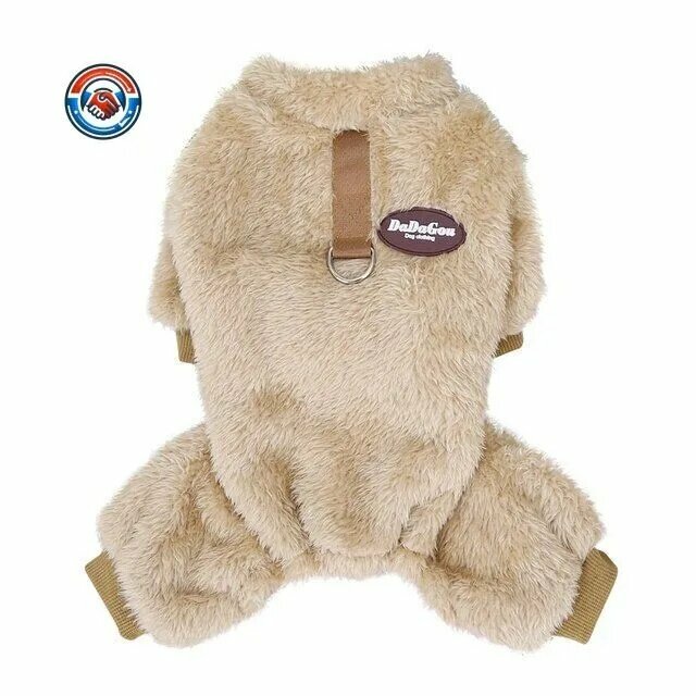 Тёплый комбинезон для собак мелких пород и кошек Arnydog, мягкая зимняя одежда с рукавами и штанинами на резинке, защита от холода и грязи, универсальный костюм для питомцев