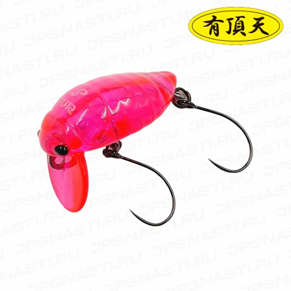 Воблер Tackle House Elfin Micro Cicada F, 1.5 г, Uchoten Transparent Pink.