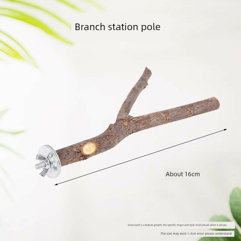 Маленькая деревянная палка из яблони для птиц, естественная опора для отдыха, круглая форма