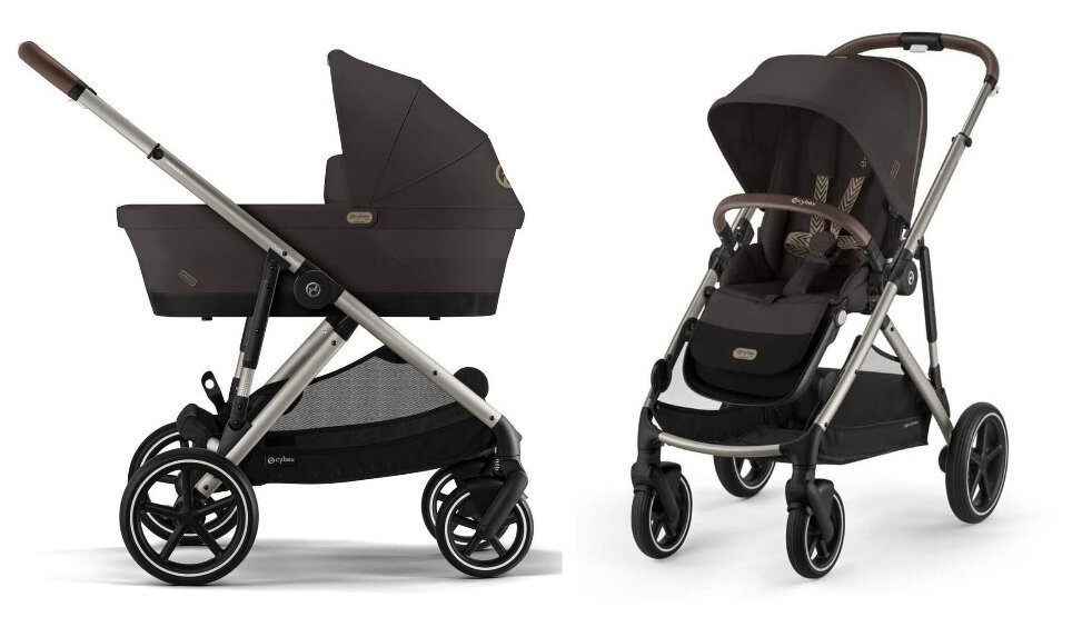 Коляска (2в1) для погодок Cybex Gazelle S (прог. блок 1 шт, люльки 1 шт.) chocolate brown