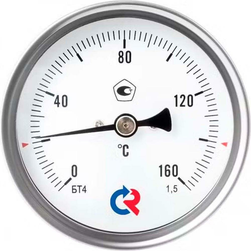 Термометр росма БТ-51.211 (0-160С) ДК100 L=46 G1/2, общетехн, гильза латунь, 1.5 D070-00943