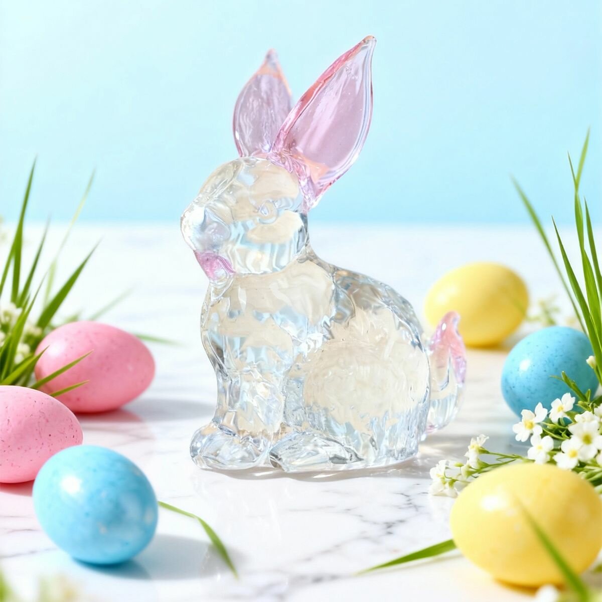 Украшение в виде хрустального кролика, украшение в виде пасхального кролика, 1 шт