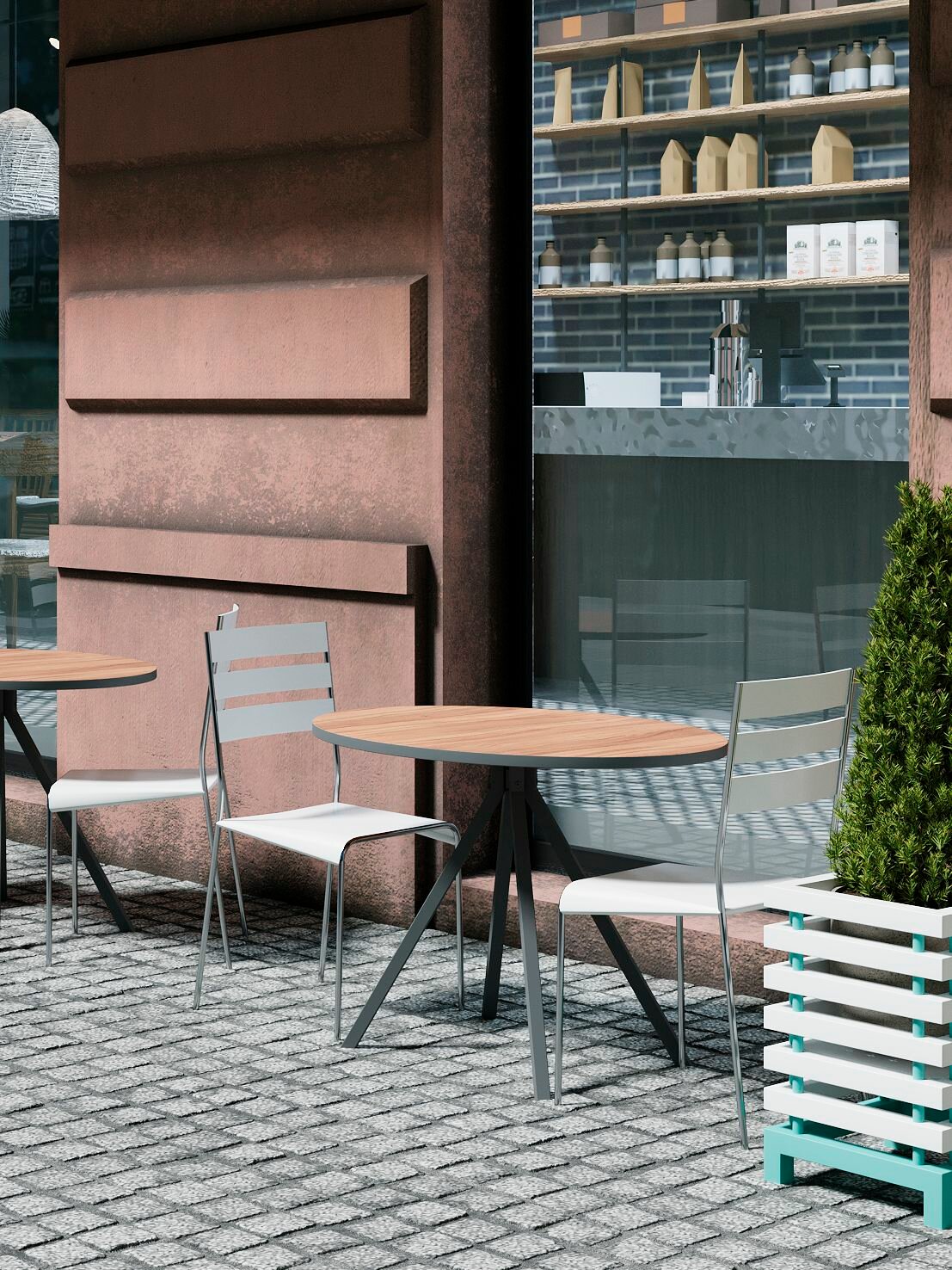 Стол Итальянка. Стол для кафе, обеденный, овальный 1050х75 см, Орех Дижон