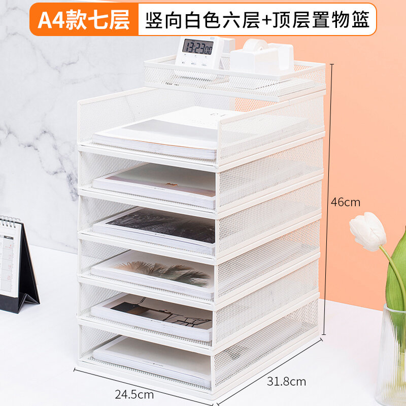 Настольная металлическая подставка для документов формата А4, офисный стеллаж для хранения, многоярусная железная подставка для папок, ящик для хранения, книжная полка.