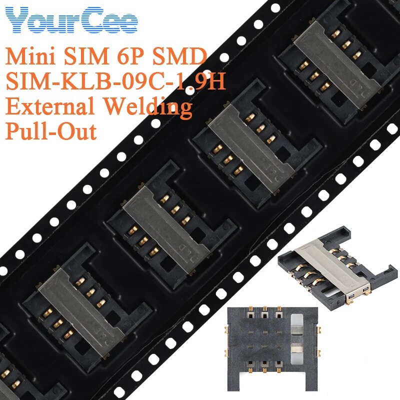 20 шт./5 шт. Разъемы для SIM-карт на 6/7/8/9/10 контактов: Mini/Micro/Nano SD/SIM, с выталкивателем/самовыдвижные/раскладные/выдвижные