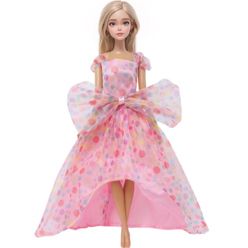 Платье для куклы Barbie розовое, NO.13