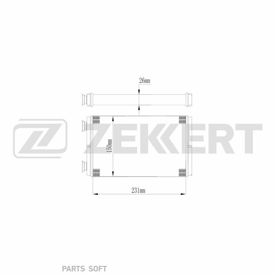 ZEKKERT MK-5172 Радиатор отопителя Uaz Patriot (3163) 08- ()