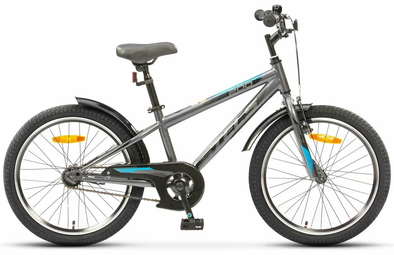 Велосипед STELS TURBO-200 VC 20, колесо 20', рост 11', сезон 2025-2026, серый