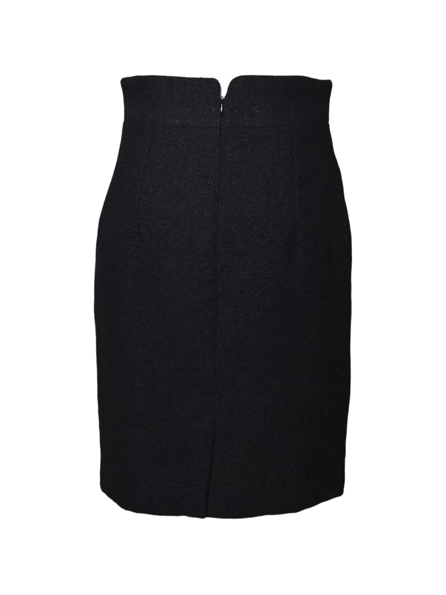 Юбка Tagliatore Bouclé high-waisted mini skirt, размер 46, черный — фото 1