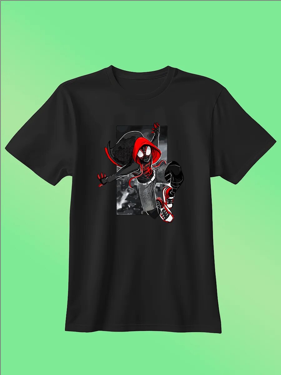 Футболка Майлз Моралес экшн Spider-Man Marvel арт