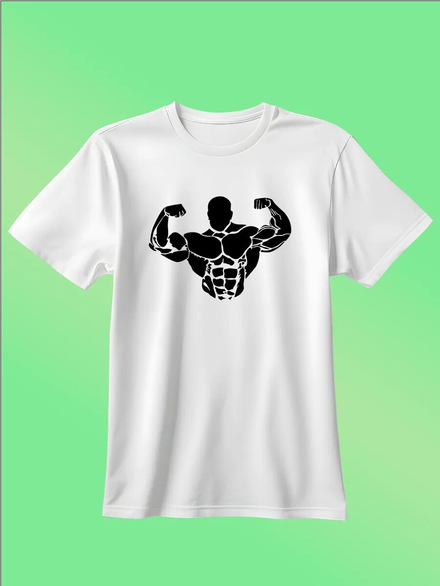 Футболка спортивная Тренировка качалка Gym хлопок