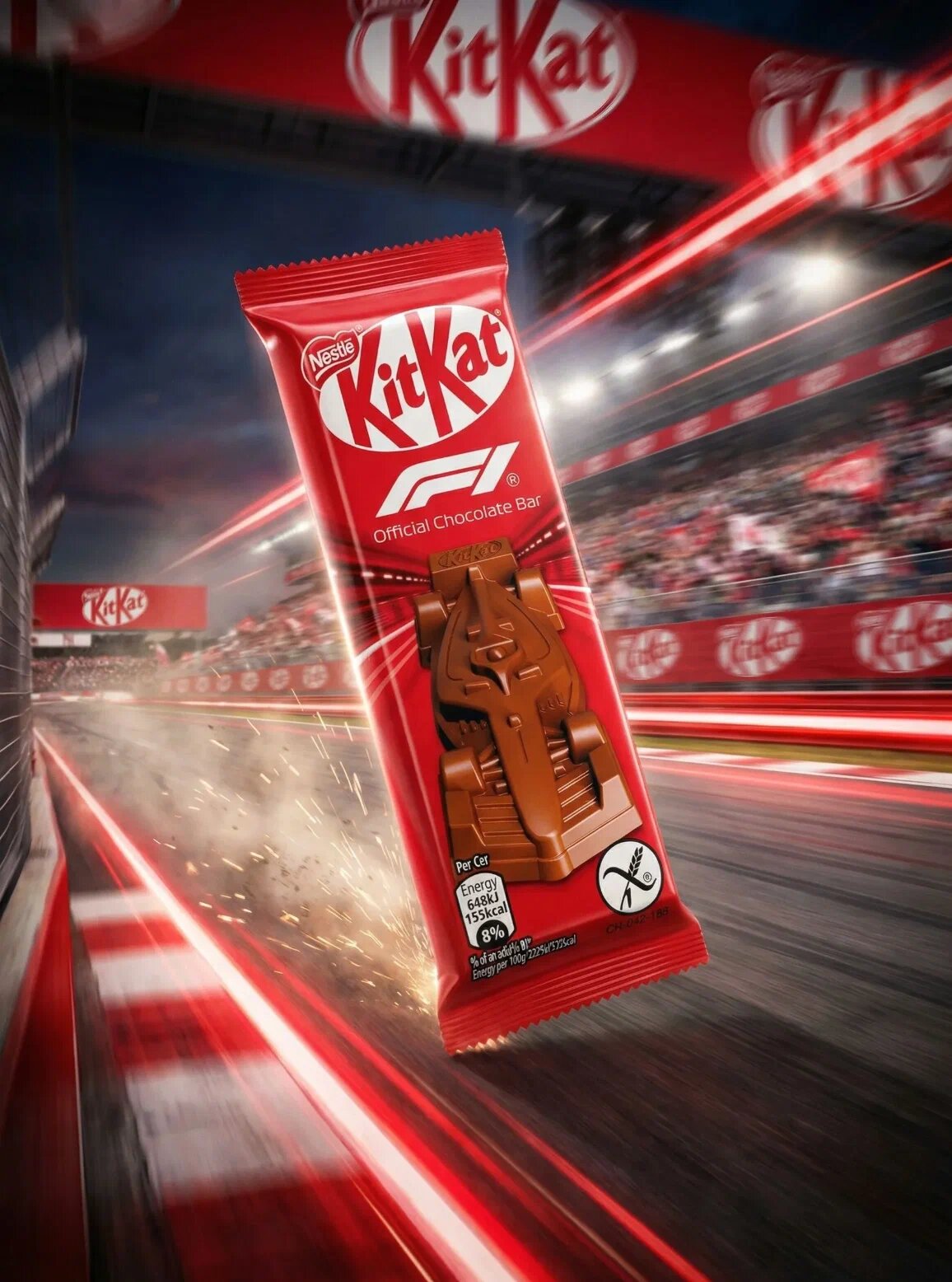 KitKat F1 Choc Bar Шоколадный батончик КитКат Формула 1, 29г х 1 шт (Англия)