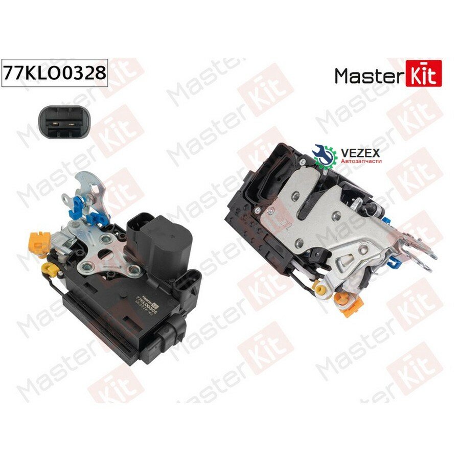 MASTERKIT 77KLO0305 Замок двери перед. лев. CHEVROLET AVEO (T250)/LACETTI (J200) 2002 - 2011 77KLO0305