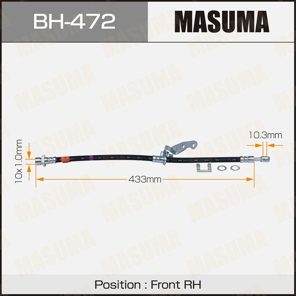 Шланг тормозной передний R HONDA CR-V MASUMA BH-472
