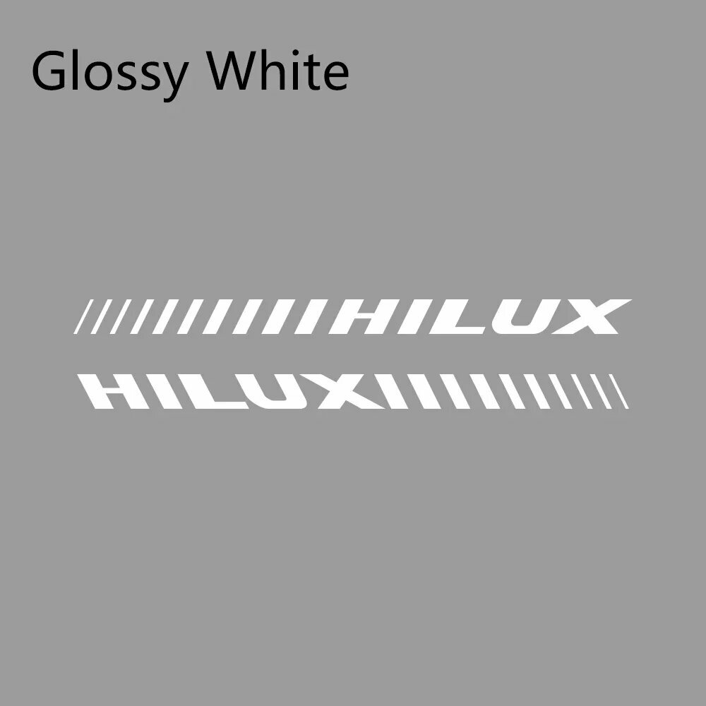 Наклейки на бок Toyota Hilux Glossy White