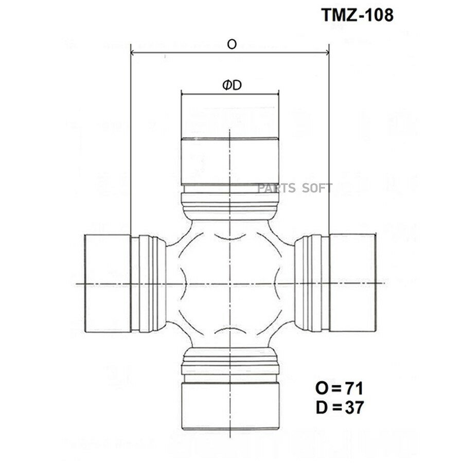 TOYO TMZ108 Крестовина карданного вала TOYO