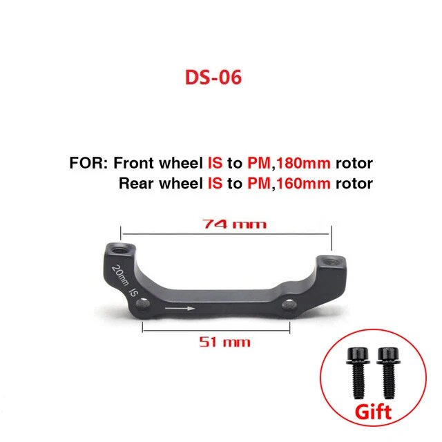 Адаптер тормоза MTB DS-06 серый 20mm IS