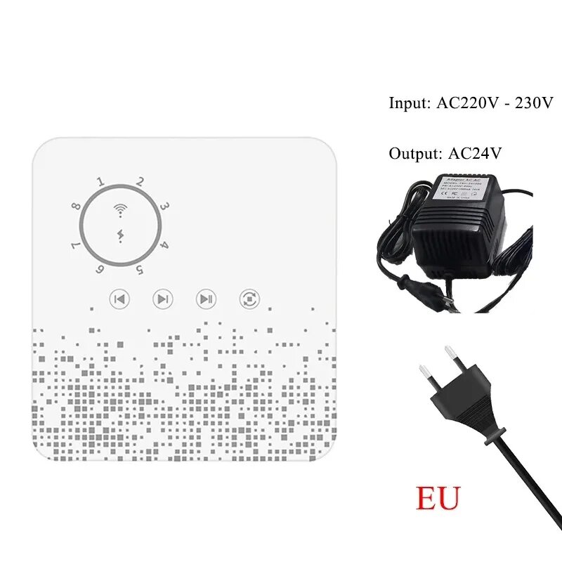 Tuya 8-зонный таймер орошения, EU Plug, Черный
