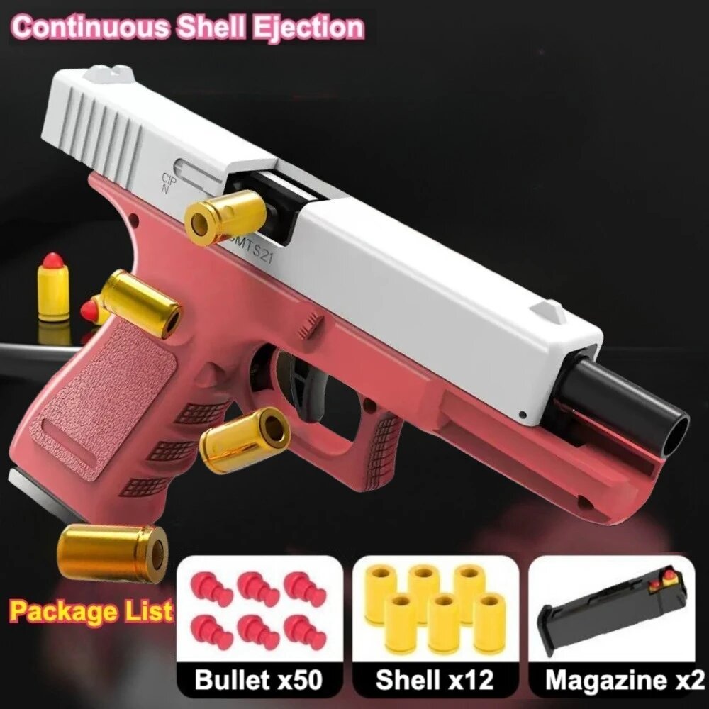 Игрушечный пистолет Soft Bullet Розовый, G Pink Set B