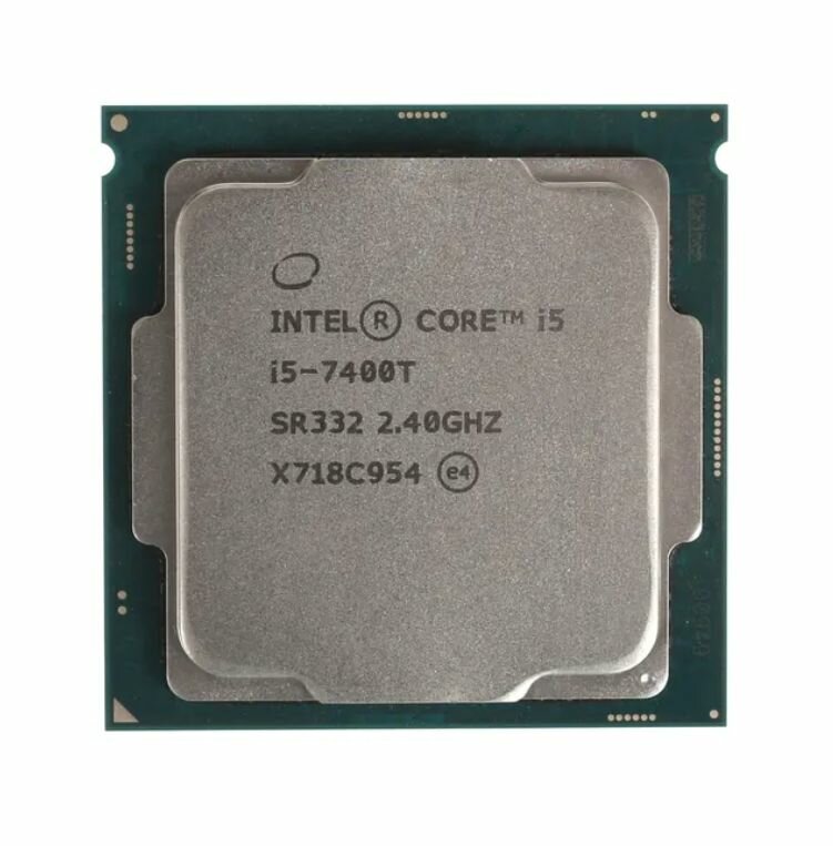 Процессор Intel Core i5-7400T (CM8067702867915) OEM - LGA 1151, 4 x 2,4 ГГц, L2 - 256 КБ, L3 - 6 МБ, DDR4-2133 МГц, Intel UHD Graphics 630, TDP 35 Вт