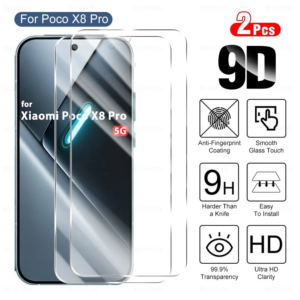 Защитная пленка 4-в-1 для экрана и стекло для защиты объектива для Xiaomi Poco X8 Pro Max 2026, X7 Pro 5G, X8 Pro, PocoX8Pro Max, X7Pro, 8X