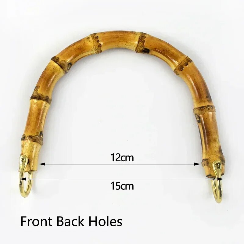 Бамбуковые ручки для сумки, 12 см, BrassBuckle