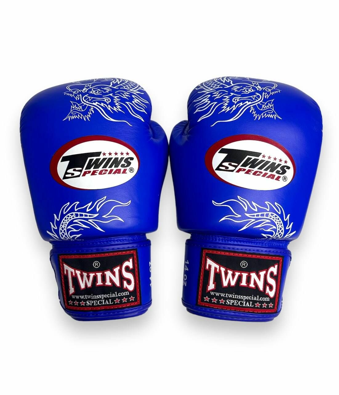 Боксерские перчатки Twins Special FBGVL3-6 blue white 14унций