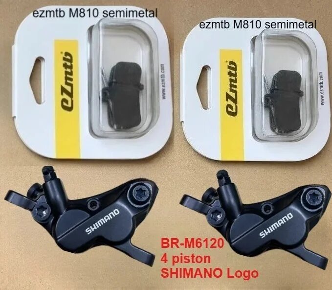 Shimano 4-поршневой дисковый тормозной калипер для MTB Черный, BR With M810 a pair