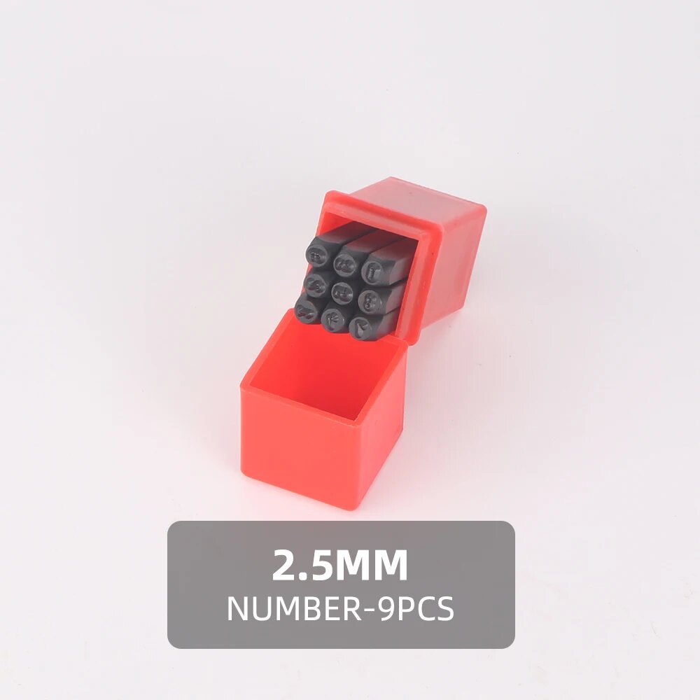 Набор штампов QJH цифры и буквы 2-12.5мм 2.5mm Numbers