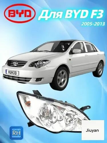 Фара автомобильная, Фары головного света, 1 шт, арт. BYD F3 Фары автомобильные 2005-2013