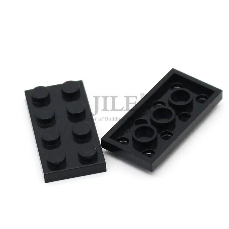 Черные пластиковые плитки Jile 2x4 (100шт)