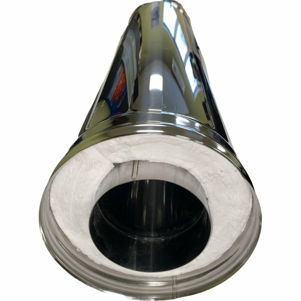 Дымоход-сэндвич ВПВ 35 O115x200 L-250мм, (внутр.-нерж.430 сталь 0,8 мм, наруж.-нерж.430 сталь, 0,5 мм.) изоляция CERABLANKET, Ип Чечихин Е. С. ДС-КВ 0003