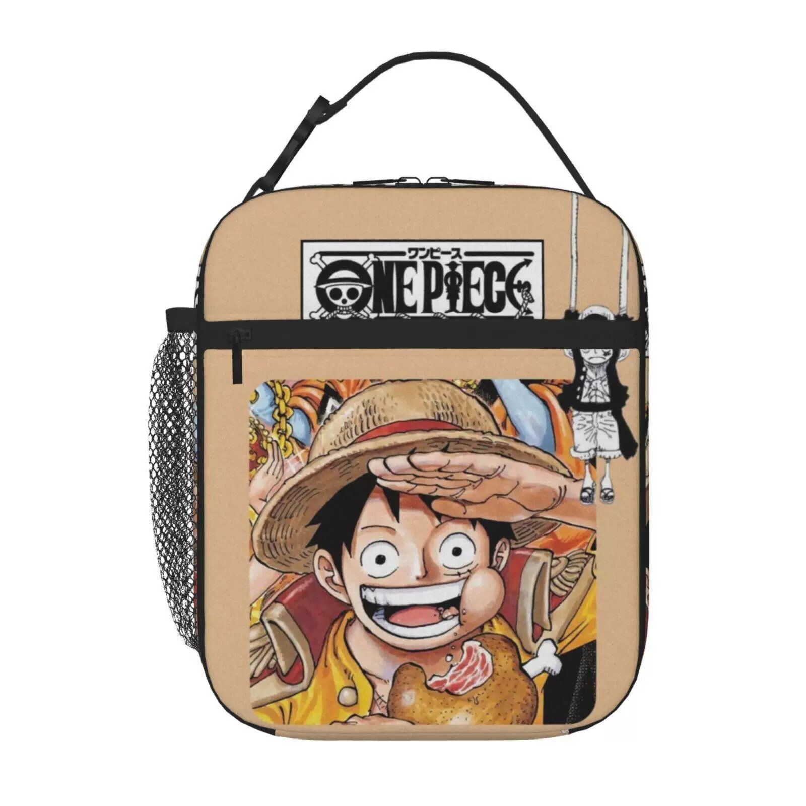 Однотонный термоизолированный сумка для обеда One Piece Луфи, утолщенный, сохраняющий свежесть, для работы, долговечная