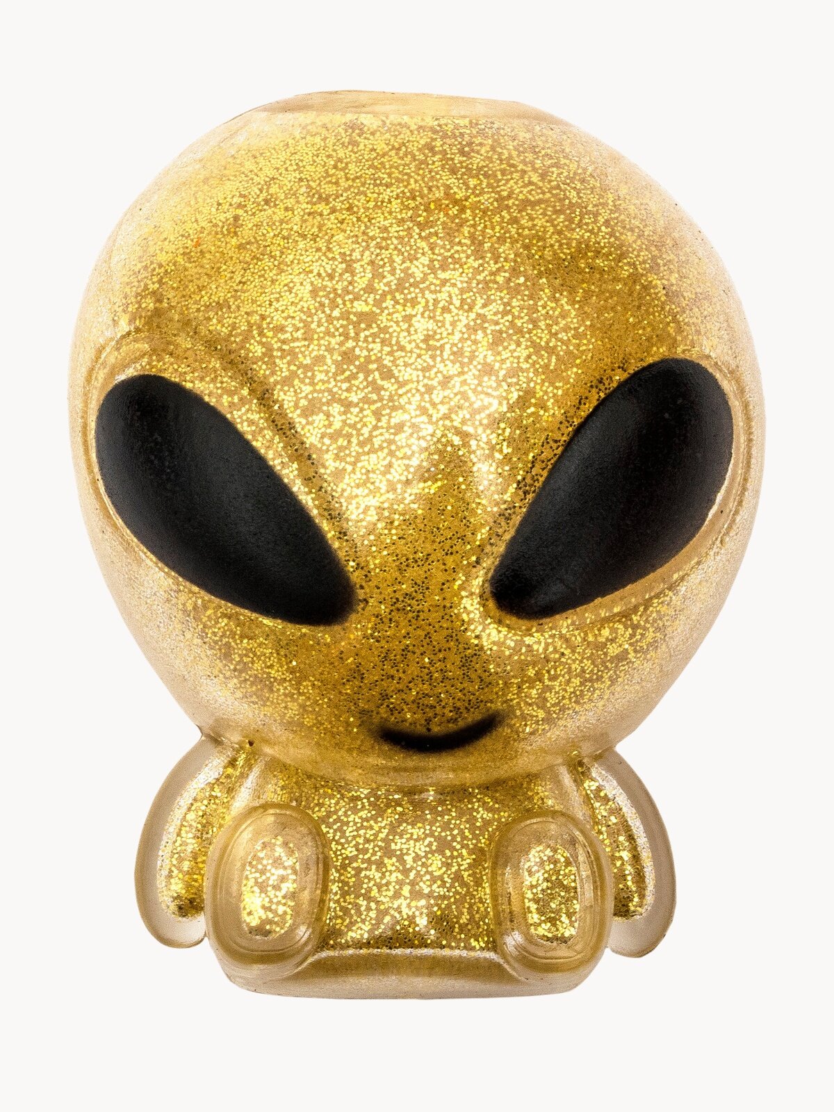 Игрушка антистресс мялка сквиш Инопланетянин желтый, подарок с приколом мальчику, девочке