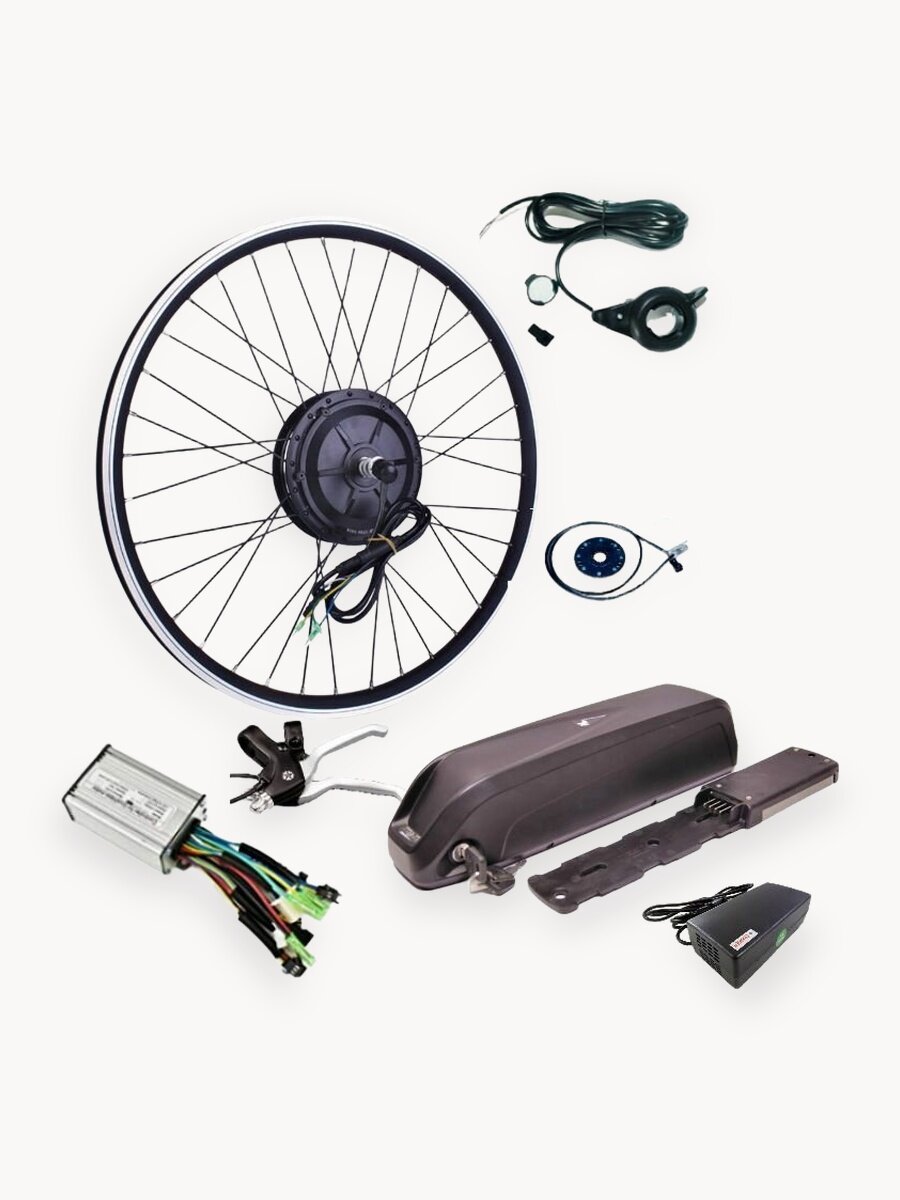 Мотор-колесо заднее под кассету, 350Вт, 26" с Li-ion АКБ 36В 10,4А*ч, Hailong 1 с ЗУ