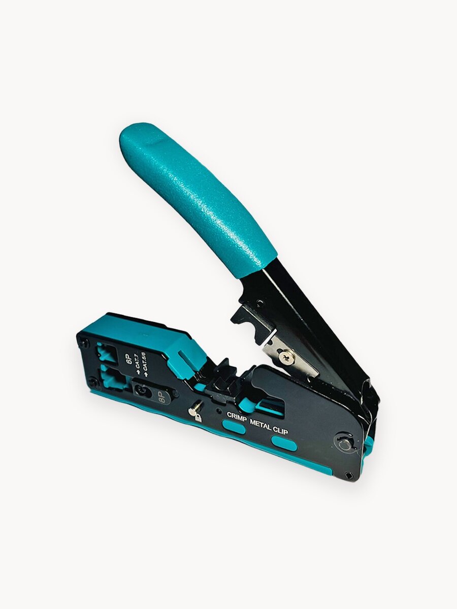 Кримпер RJ-45, обжимные пресс-клещи, для обжима и обрезки витой пары телефонных и компьютерных клемм