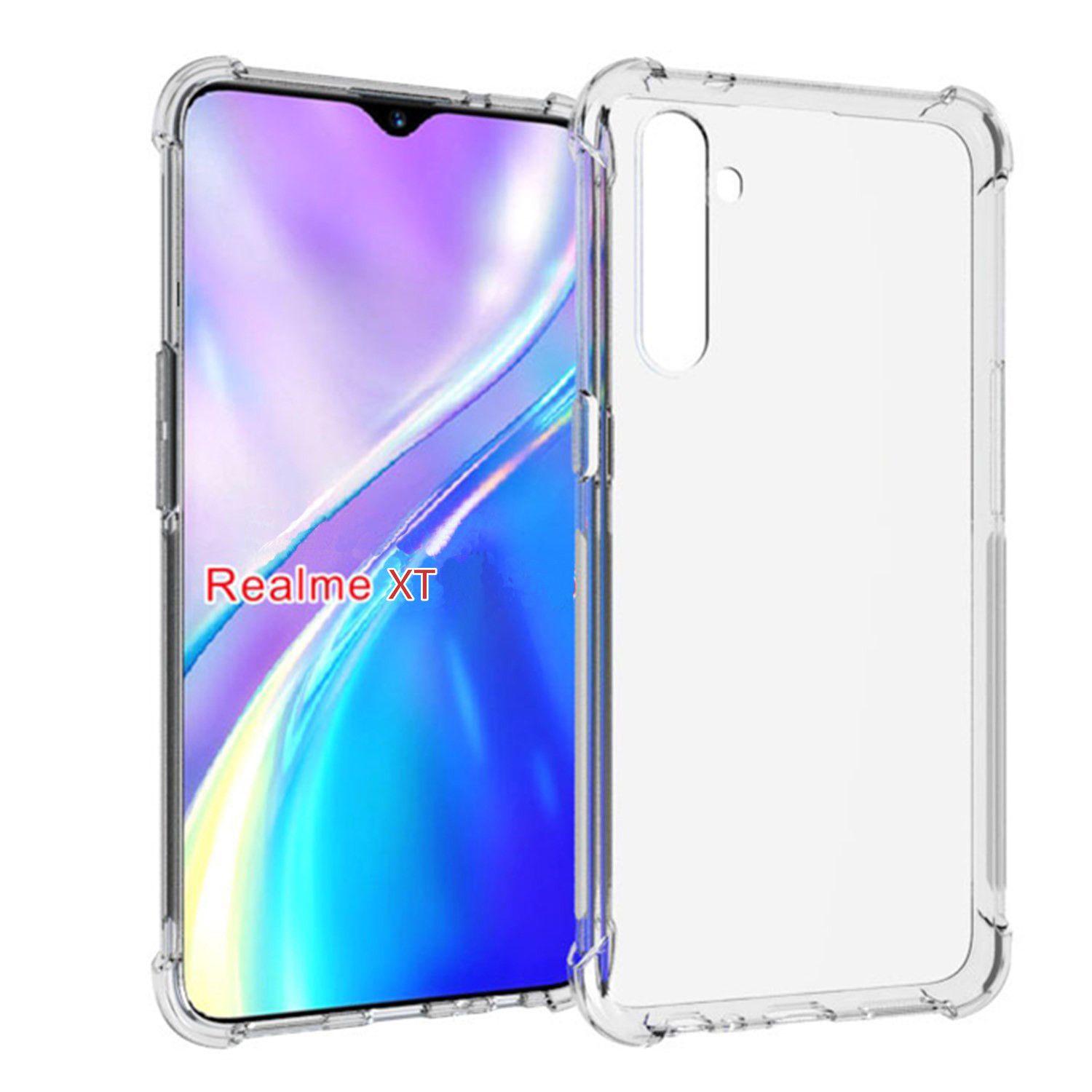 Чехол на Realme XT противоударный силиконовый с усиленными углами и защитой камер